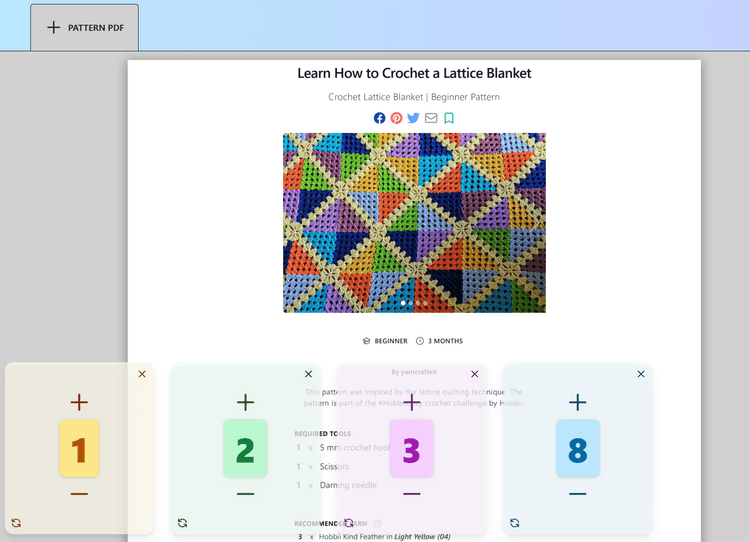 Row Counter | Up to 5 counters