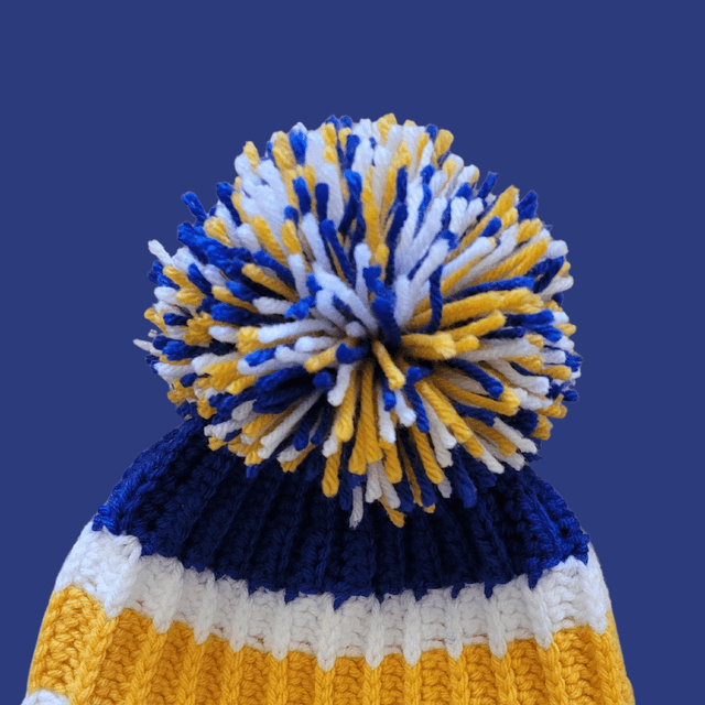 Crochet Striped Sports Beanie Pattern
